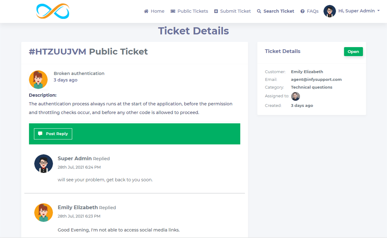 Support Ticket System - Built On Laravel by infyomlabs | CodeCanyon